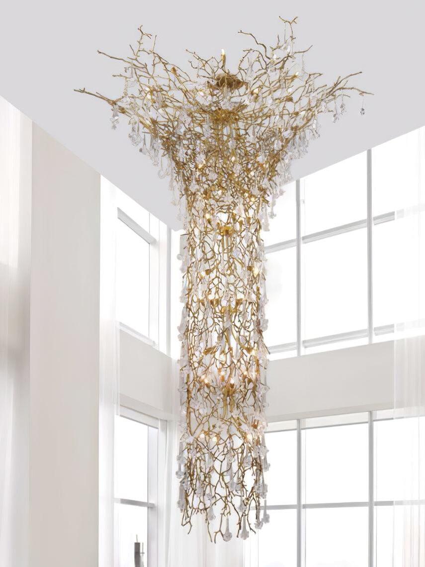 Tree Branch Staircase Chandelier