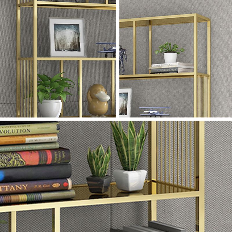 Scandinavian Rectangle Bookshelf Office Metal Etagere Bookcase