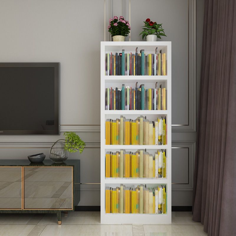 White Modern Style Bookshelf Engineer Wood Bookcase for Home