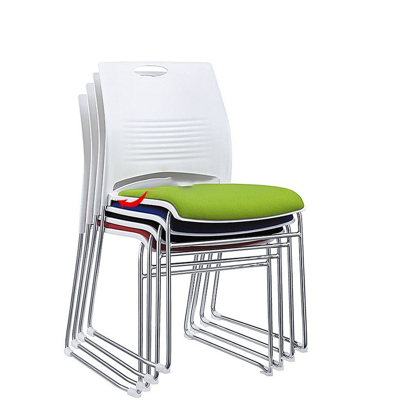 Armless Conference Chair with Chrome Frame Modern Office Chair with ...