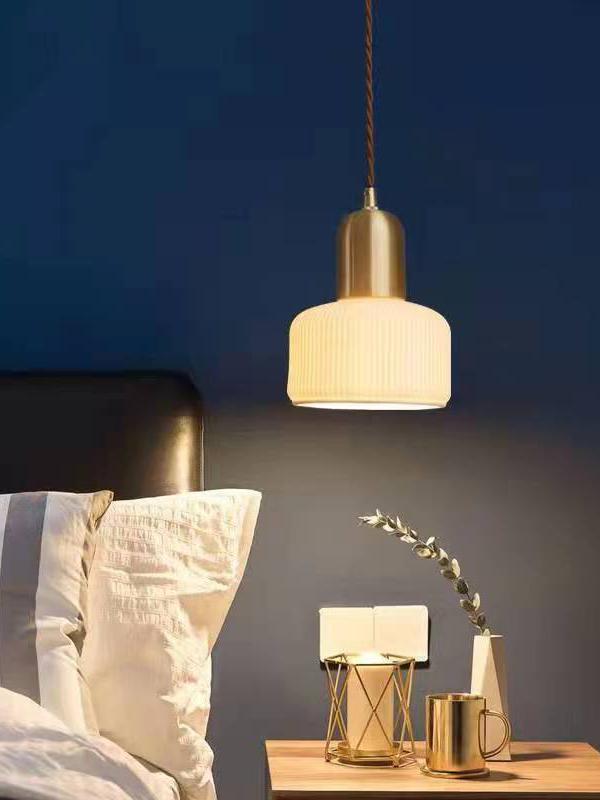 Traditional Japanese Copper Ceramic Hemispheric 1-Light Pendant Light ...