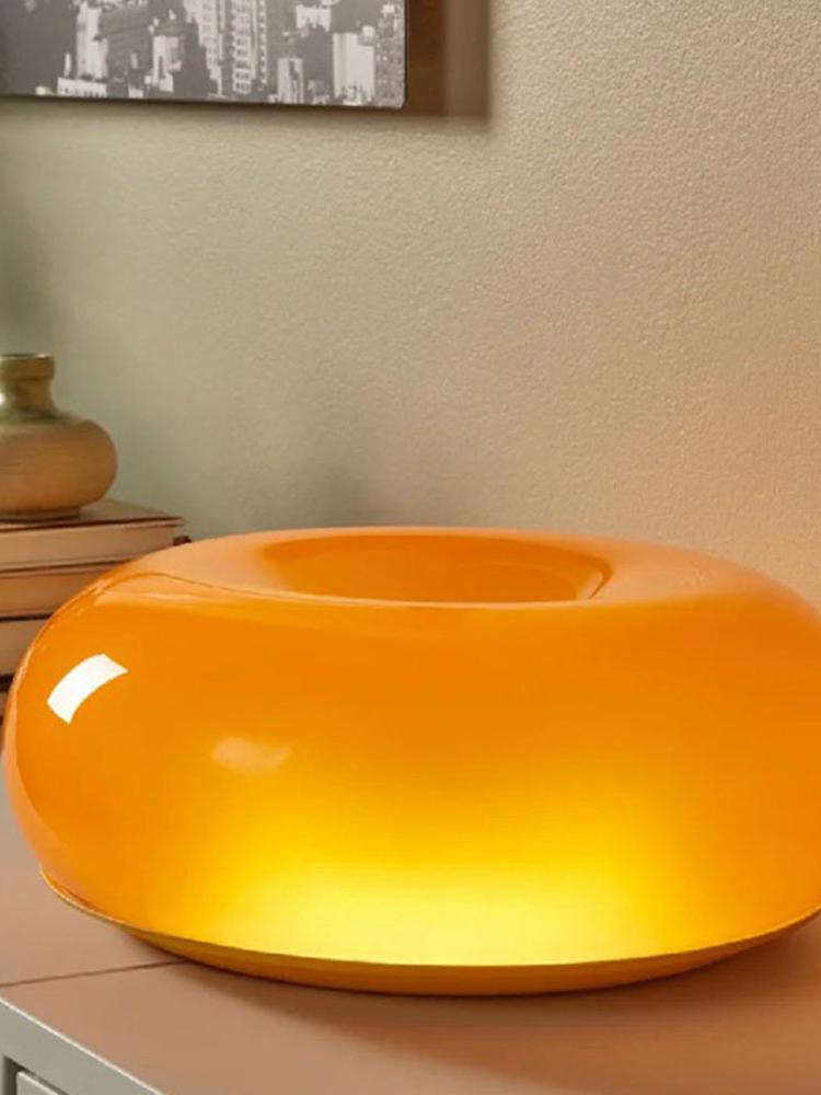 Cute Donut Lamp Orange / White Table Lamp